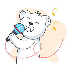 Singing bear Royalty Free Vector Image - VectorStock