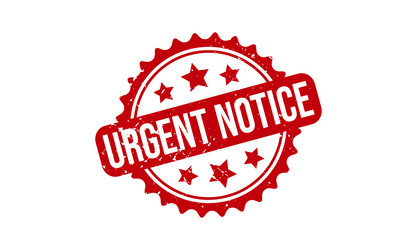 Urgent notice rubber stamp notice grunge Vector Image