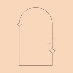 Arch frame arc stylized stars Royalty Free Vector Image