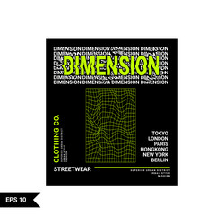 Dimension writing design suitable for screen Vector Image