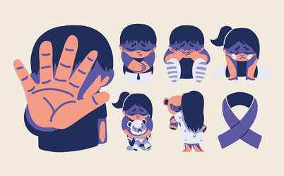 Victim of child abuse Royalty Free Vector Image