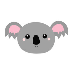 Face a koala cartoon Royalty Free Vector Image