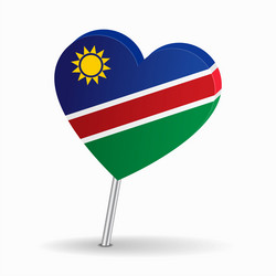 Namibian flag map pointer layout Royalty Free Vector Image