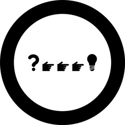 Problem solution concept icon black color flat Vector Image