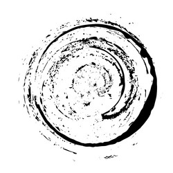 Round grunge shape texture rough circle stamp Vector Image