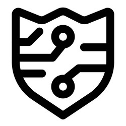 Security shield developed for system safeguarding Vector Image