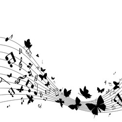 Sketch of musical notes Royalty Free Vector Image