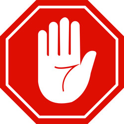 Stop sign traffic symbol rules and Royalty Free Vector Image