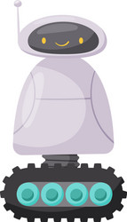 Funny standing humanoid or robot with antenna Vector Image