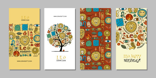 Leo zodiac sign concept art for your project Vector Image
