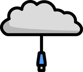 Network database icon simple platform Royalty Free Vector