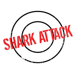 Shark attack rubber stamp Royalty Free Vector Image
