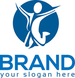 Active life logo design Royalty Free Vector Image