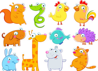 Animals collection Royalty Free Vector Image - VectorStock