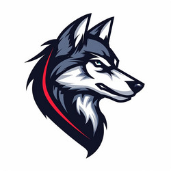 Wolves mascot esport logo character design Vector Image