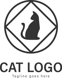 Cat logo design modern template isolated Vector Image