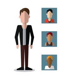 People profile design Royalty Free Vector Image