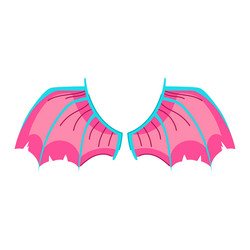 Cute wings dragon cartoon Royalty Free Vector Image