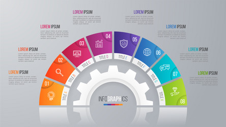 Pie Chart Circle Infographic Template Royalty Free Vector