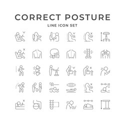 Proper lying pose line icon Royalty Free Vector Image