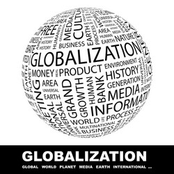 Globalization planet earth global business Vector Image
