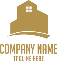 Real estate logo design for company Royalty Free Vector