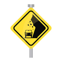 Falling Rocks Road Signs Vector Images (over 810)