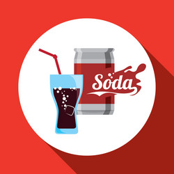 Soda design drink concept white background Vector Image