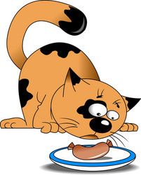 Cat Eating Vector Images (over 16,000)