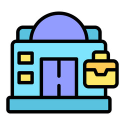 Study stereotype icon flat Royalty Free Vector Image