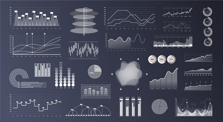 Progress growth chart with rising bar graph line Vector Image