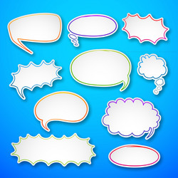 Set of comic strip with chat bubbles Royalty Free Vector
