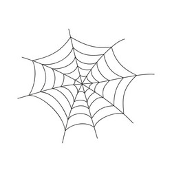 Hand drawn spider web halloween symbol cobweb Vector Image