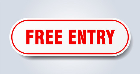 Free entry sticker free entry label Royalty Free Vector