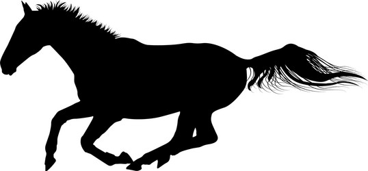 Horse Galloping Silhouette