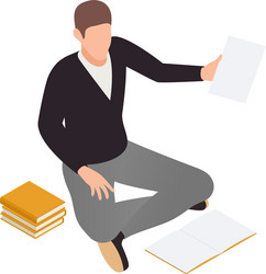 High school student icon Royalty Free Vector Image