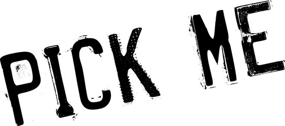 Pick me rubber stamp Royalty Free Vector Image