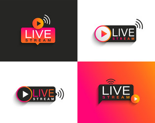 Live stream symbol icon Royalty Free Vector Image