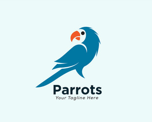 Flying colors parrots logo design inspiration Vector Image