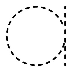 Tracing alphabet lowercase small letter i Vector Image