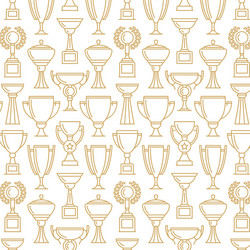 Realistic golden trophy gold cup award Royalty Free Vector