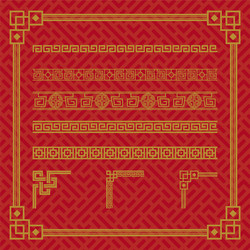 Asian ornament korean chinese japanese patterns Vector Image