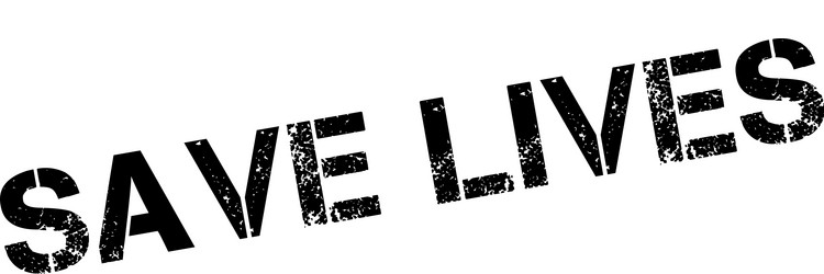 Save lives rubber stamp Royalty Free Vector Image