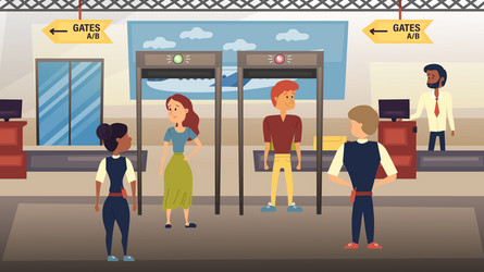 Airport Security Check Clip Art