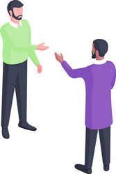 Conversation between two people cartoon Royalty Free Vector