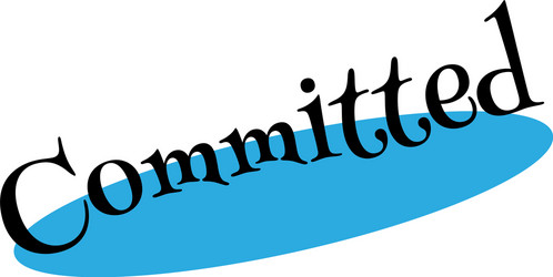 Committed rubber stamp Royalty Free Vector Image