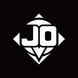 Jd logo monogram with shield shape isolated blue Vector Image