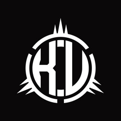 Ku logo monogram design template Royalty Free Vector Image