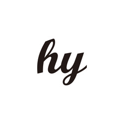 Letter hy square geometric symbol simple logo Vector Image