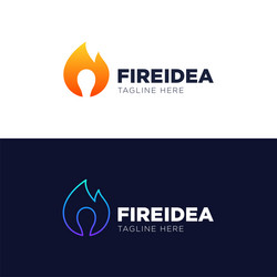 Creative hot idea logo template design Royalty Free Vector